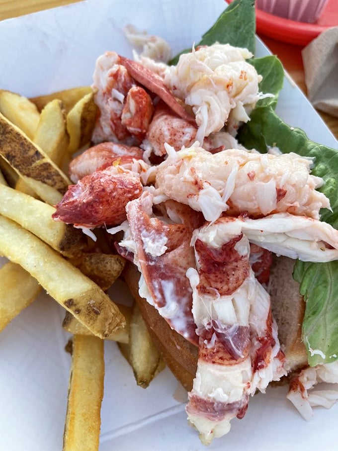 Lobster roll, take two: because one is never enough. It's like the seafood equivalent of binge-watching your favorite show.
