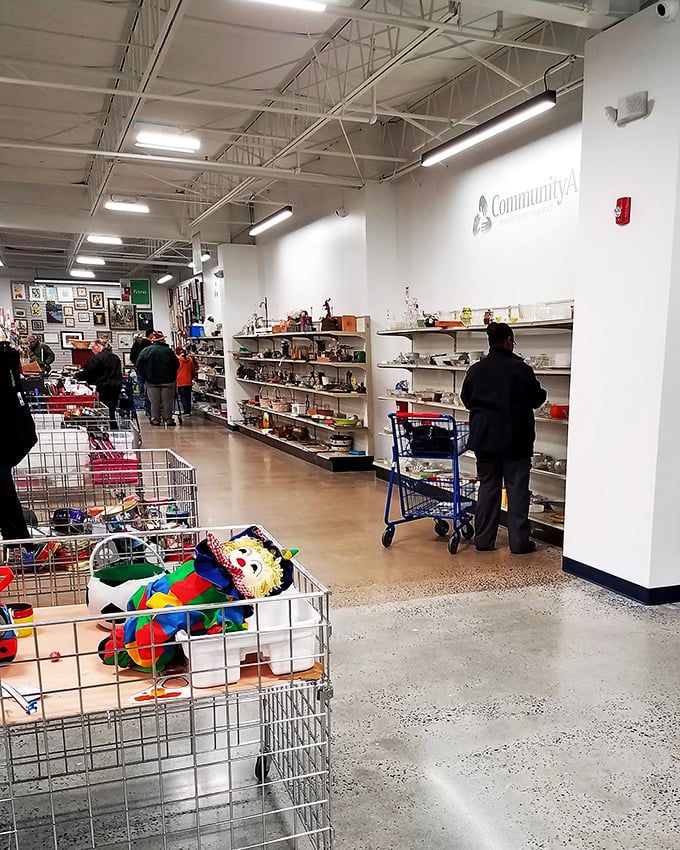 The thrill of the hunt is real! These shoppers are on a mission to unearth hidden gems.