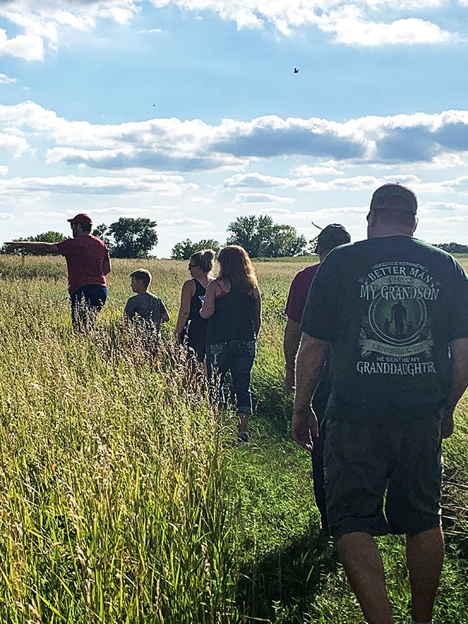 Family field trip or impromptu nature documentary? This group looks ready to discover Minnesota's version of the Serengeti – complete with prairie grasses taller than some of the explorers!