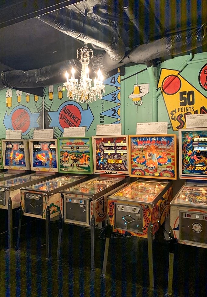 Chandeliers and pinball? It's like Liberace designed an arcade &ndash; and we're totally here for it!
