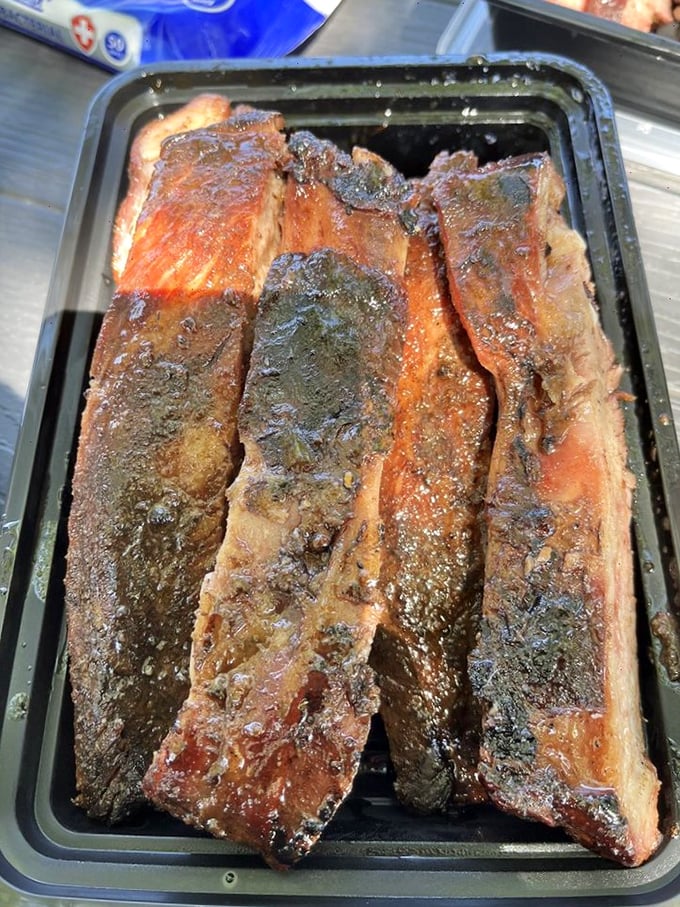 Pork ribs that could make a grown man weep! These beauties are the stuff of barbecue legend.