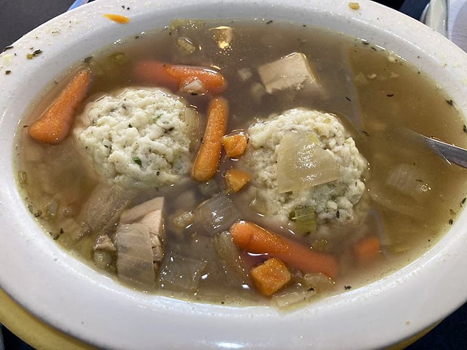 Who needs a crystal ball when you've got matzo balls? This soup's got more stars than the Hollywood Walk of Fame – and they're all floating in broth.