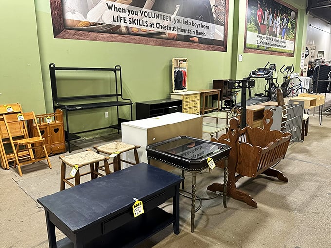 Table, table, on the floor, who's the fairest bargain of them all? This furniture lineup is ready for its "before and after" makeover moment.