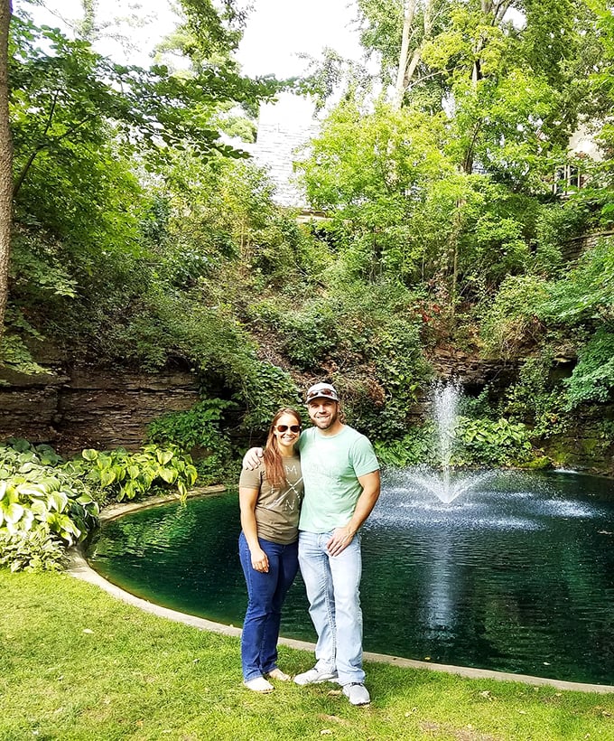 Nature's masterpiece! This serene fountain setting is giving serious "Secret Garden" vibes.