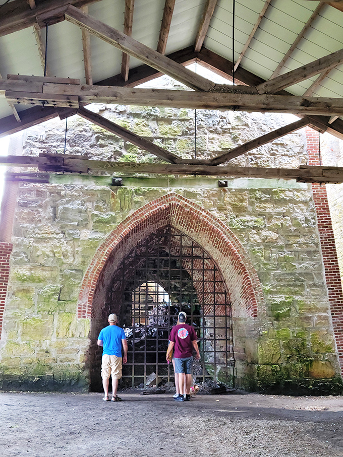 Indiana Jones, eat your heart out! These intrepid explorers are peering into the depths of history, probably hoping for less snakes and more cool artifacts.