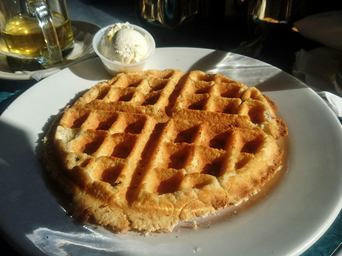 This waffle's so golden and crisp, it could win a beauty pageant. Move over, Miss America &ndash; we've got a new queen in town!
