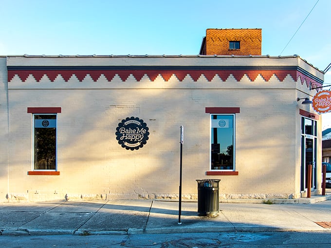 Bake Me Happy: Where industrial chic meets sugar rush. It's like a rave for your taste buds, minus the glow sticks.