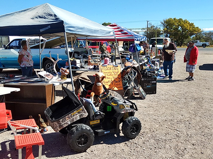 Belen Flea Market: Where rusty gold meets hidden gems. Bring your imagination and leave room in the trunk!