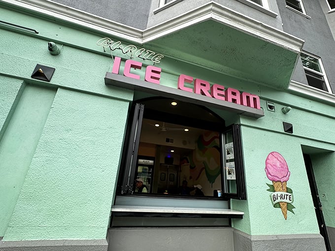 Bi-Rite Creamery: San Francisco's hipster ice cream haven. That mint-green exterior whispers, "Cool cats get their scoops here."