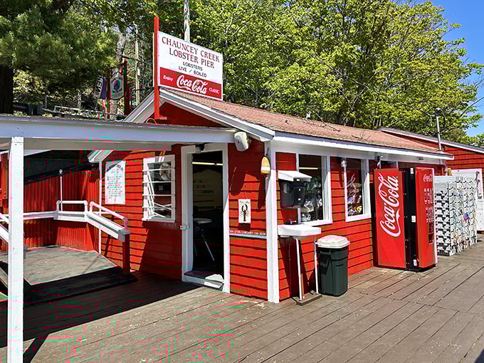 Chauncey Creek's cherry-red shack and flower boxes create a postcard-perfect setting for serious lobster feasting.