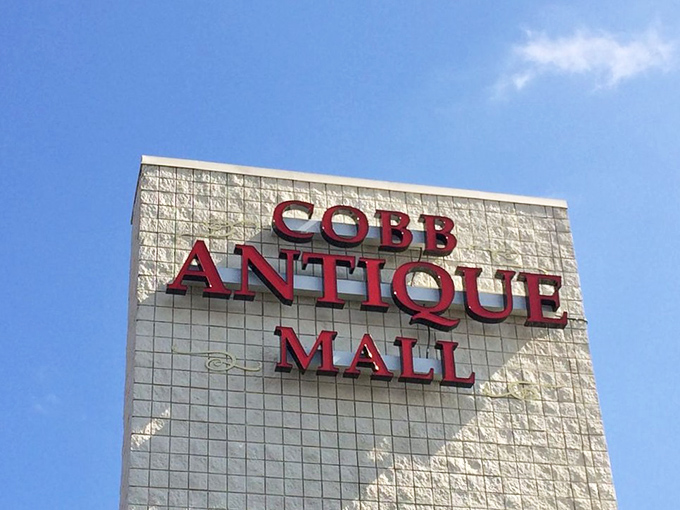 "Cobb Antique Mall: Where the past comes to play. It's like a theme park, minus the rollercoasters, plus a lot more china!"