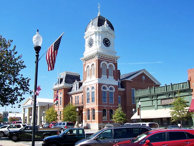 Covington's courthouse square: Where Southern charm goes into overdrive. Even the squirrels look more genteel here!