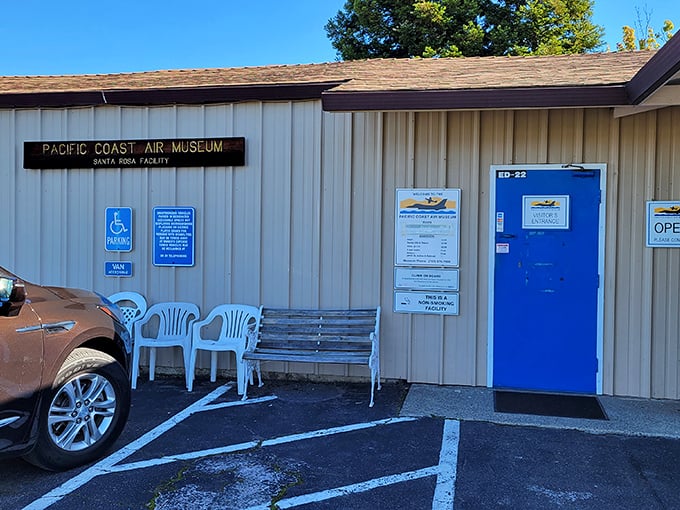 Unassuming on the outside, but don't let that fool you. Pacific Coast Air Museum is the Clark Kent of aviation attractions!