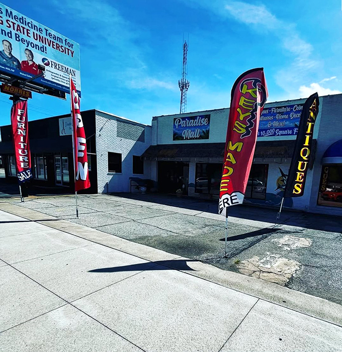 Paradise found in Pittsburg! This flea market mall is like stepping into your eccentric aunt's dream shopping spree.
