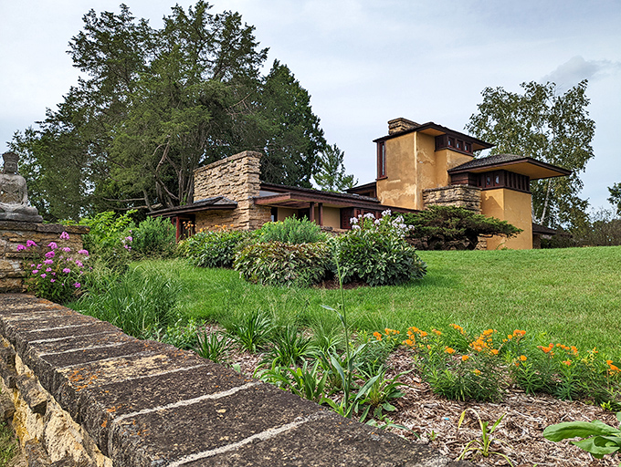 Frank Lloyd Wright's Taliesin: Where nature and architecture dance in perfect harmony.