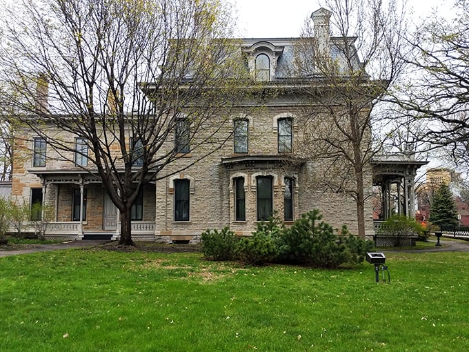 "Victorian vibes on steroids!" This entrance at the Alexander Ramsey House is so ornate, it makes your grandma's china cabinet look minimalist.