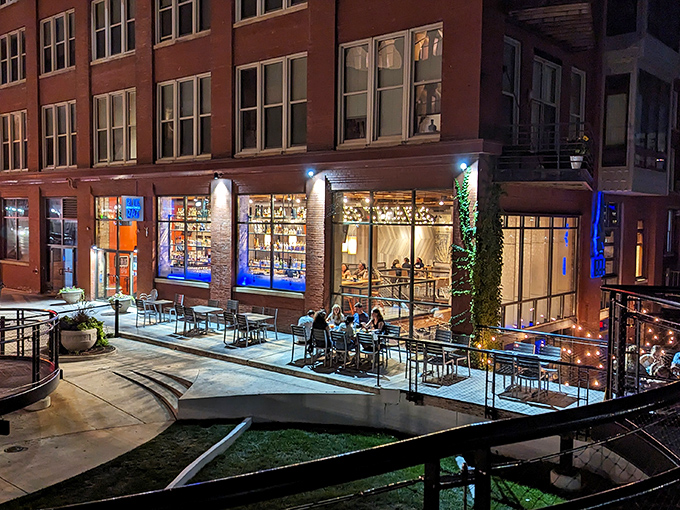 Cozy up by the fire at Blue Bat Kitchen. Who knew Cuban food paired so well with Wisconsin sunsets?