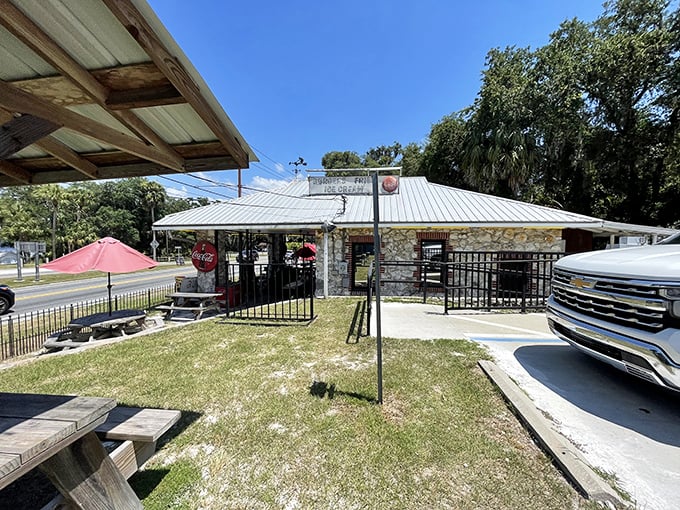 No need to fill up your tank here. Burger Station's rustic charm and juicy patties are the only fuel you need.