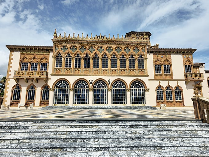 A dock fit for royalty. When your boat needs to make a grand entrance, only a marble pier will do.