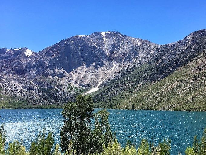 Mirror, mirror on the lake: Convict Lake's reflections are so perfect, the mountains do double takes.
