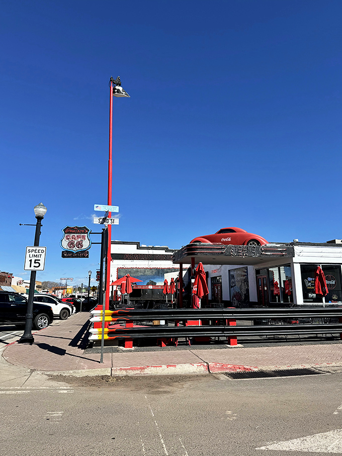 Rev up your appetite at Cruiser's! The classic car decor will transport you faster than a DeLorean at 88 mph.