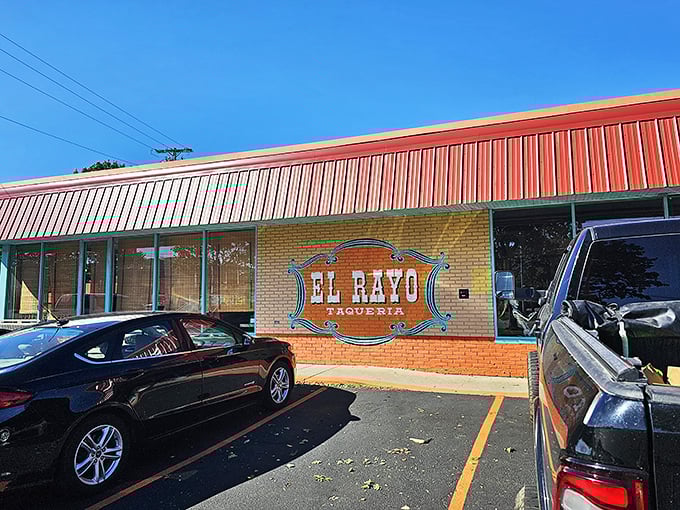 Who needs a plane ticket? El Rayo's bold facade transports you straight to Mexico faster than you can say "m&aacute;s tacos, por favor!"