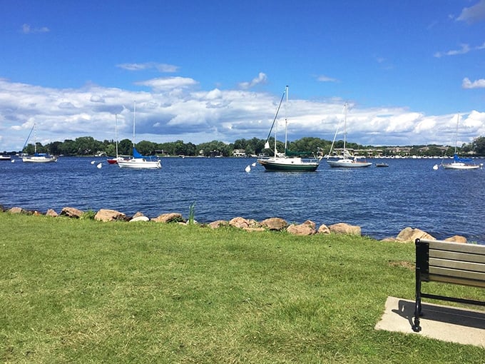 Excelsior's lakeside: Where Minnesota Nice meets beach vibes. It's like a tropical paradise, minus the palm trees and plus the pontoon boats.