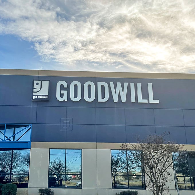 Goodwill: Where one man's trash becomes another's Instagram-worthy find! The sign alone promises endless possibilities.