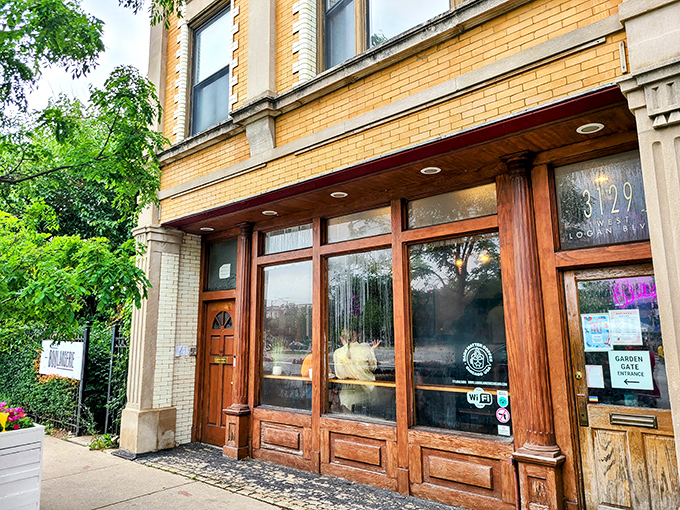Rustic charm meets urban cool. La Boulangerie's storefront is like a portal to a Parisian side street.