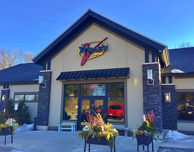 Vitale's: Where every pizza is a masterpiece, and you're the lucky art collector. Gallery-worthy pies that are meant to be devoured, not displayed!