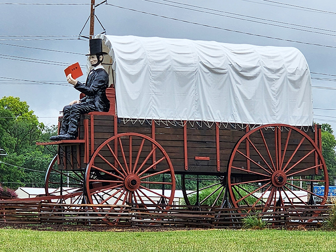 World's Largest Covered Wagon: "Honest Abe's got a new ride! This mammoth wagon proves that sometimes, bigger really is better."