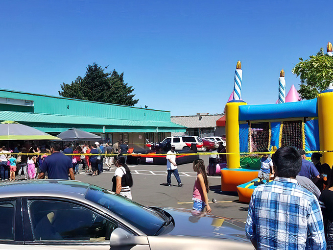 When holidays roll around, this vintage paradise adds bouncy castles. Because nothing says "festive" like jumping into the past!