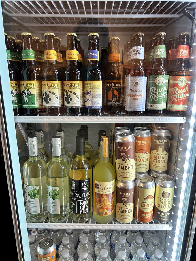 Thirsty? This fridge is stocked with enough local brews to make a Wisconsinite proud. It's like a liquid tour of the Badger State.