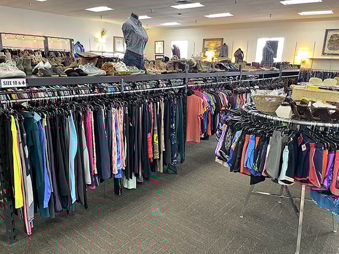 A rainbow of fabrics awaits! It's like raiding the closets of a thousand fashionistas, minus the judgmental looks.