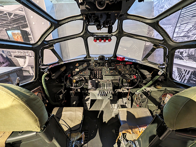 More buttons and switches than your TV remote! This cockpit view will make you feel like a real-life Maverick.