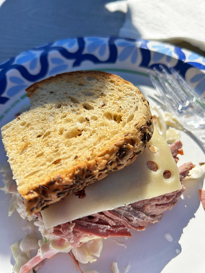 Sandwich or work of art? This stack of savory goodness isn't just a meal; it's a masterpiece that belongs in the Louvre of Lunch.