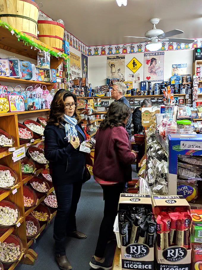 Candy shopping: the only time it's acceptable to act like a kid in a&hellip; well, you know. These folks are living their best sugar-fueled lives.