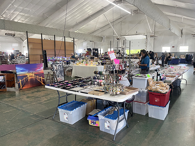 Baubles, bangles, and bling! This jewelry display is like a pirate's treasure chest, minus the pesky curse.
