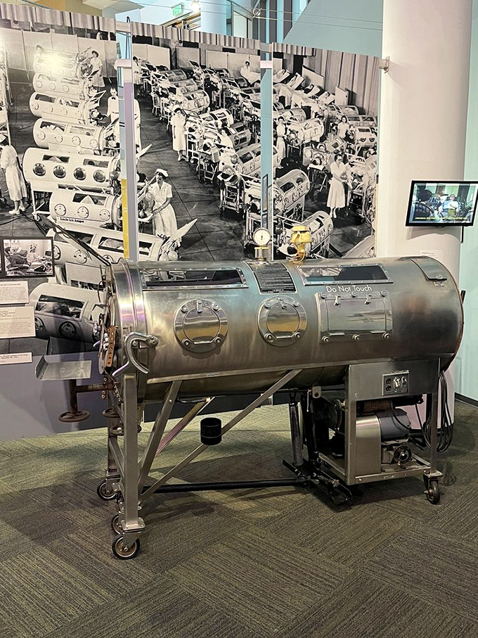 The iron lung: part time machine, part medical marvel. This relic from the polio era is a stark reminder of how far we've come.