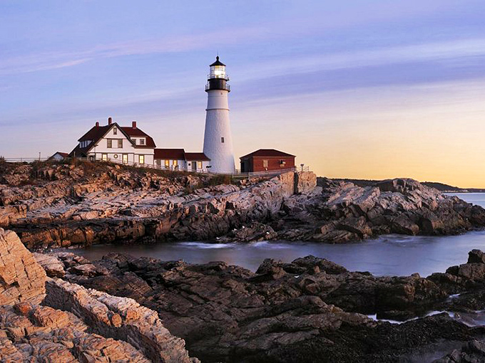 Lighthouse lovely! This beacon of beauty stands guard over rocky shores, serving up generous portions of coastal charm.