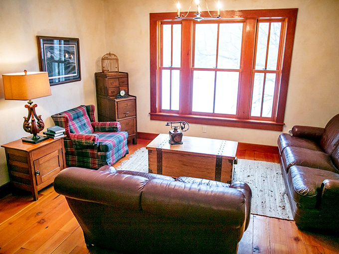 This lounge is so cozy, you might forget you're not in your own living room. Just don't try to change the channels.