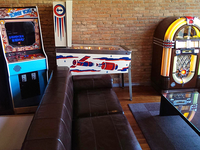 Cozy up in the arcade lounge, where Donkey Kong meets Don Draper. It's the perfect spot to rest those Pac-Man-weary fingers.