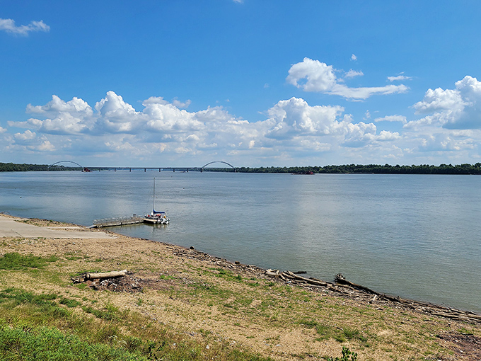 This serene river scene is more soothing than a warm bath and a glass of Merlot.