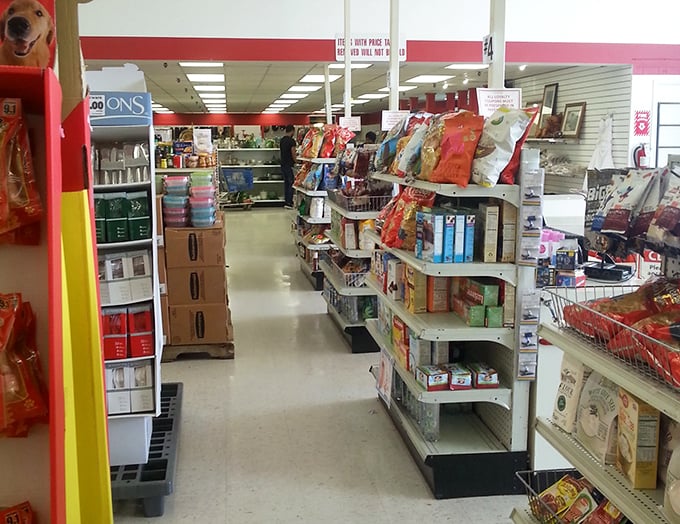 Deal-seekers in their natural habitat. Watch as they navigate the aisles with the precision of seasoned bargain hunters.