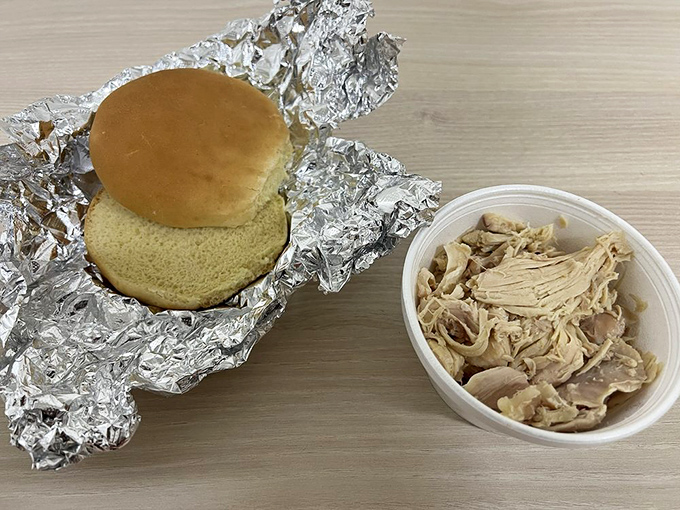 This shredded chicken sandwich is proof that sometimes, the simplest things in life are the most delicious.