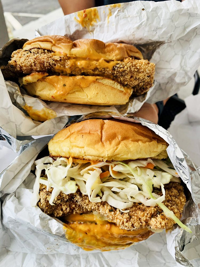 The ABC sandwich: A cultural mashup that'll make your mouth dance! It's like the United Nations of flavor decided to throw a party between two buns.