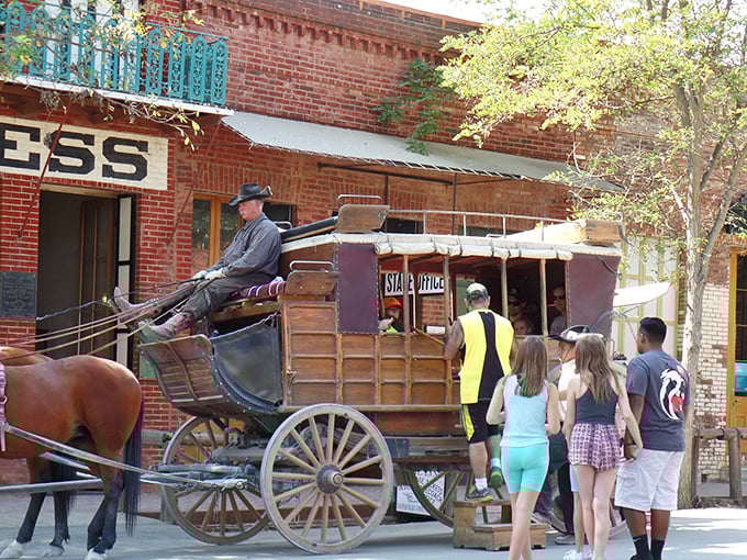 All aboard the time-travel express! This stagecoach tour is like "Westworld," minus the robots and existential crises.