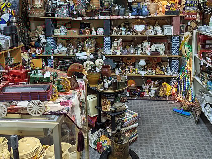 Trinket paradise or miniature museum? This shelf is where childhood memories and grandma's curios come to mingle. Prepare for an cuteness overload!