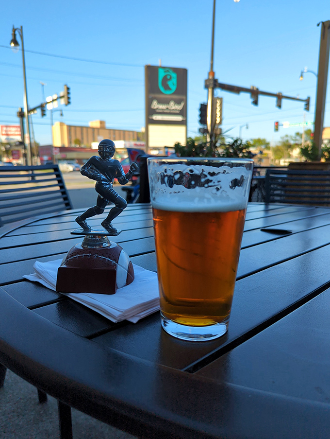 A cold beer and a warm sunset&mdash;name a more iconic duo. This golden brew is the perfect sidekick for your chicken adventure.