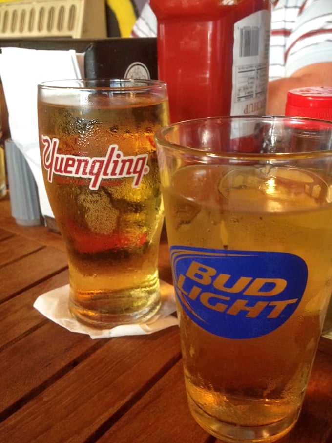 Quench your thirst, cowboy style! Nothing pairs better with BBQ than an ice-cold brew. It's like a high-five for your taste buds.